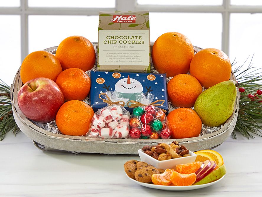 Citrus Snowman Gift Trays