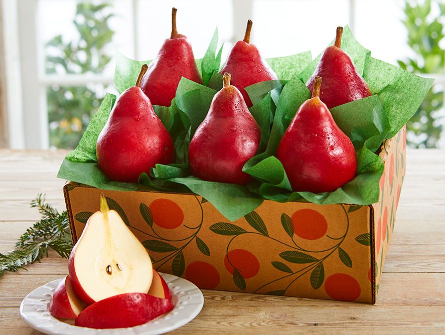 6 Holiday Red Pears